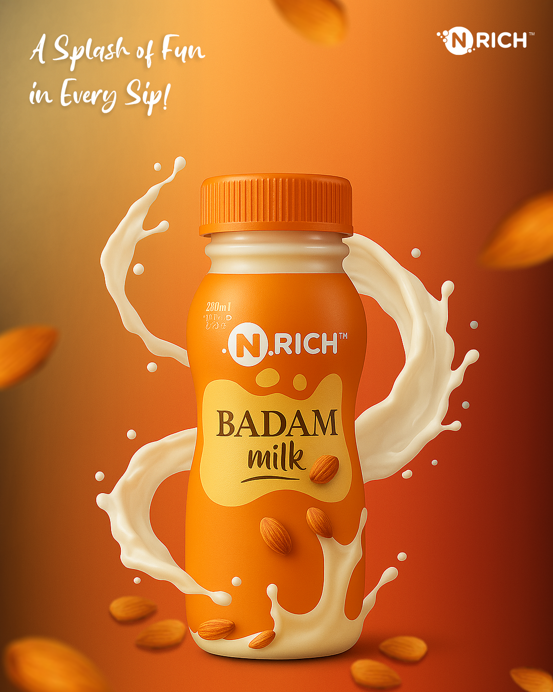 N Rich Badam Milk by NSR Groups - Best Badam Milk in Andhra Pradesh (AP)
